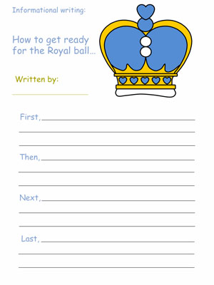 Cinderella Informational Writing Activities